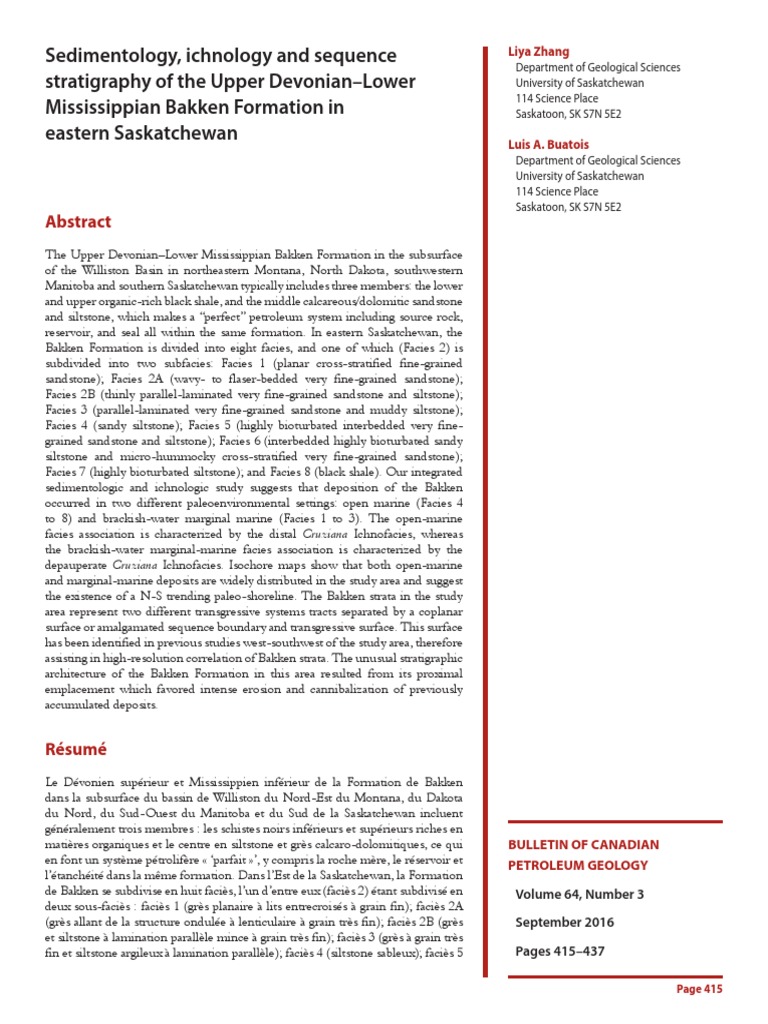Sedimentology, Ichnology and Sequence Stratigraphy of The Upper ...