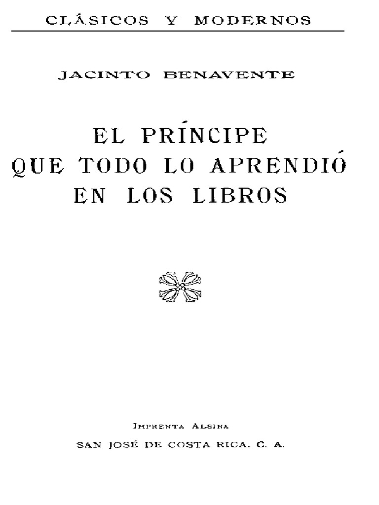 El Principe Que Todo Lo Aprendio en Los Libros PDF | PDF | Libros para ...