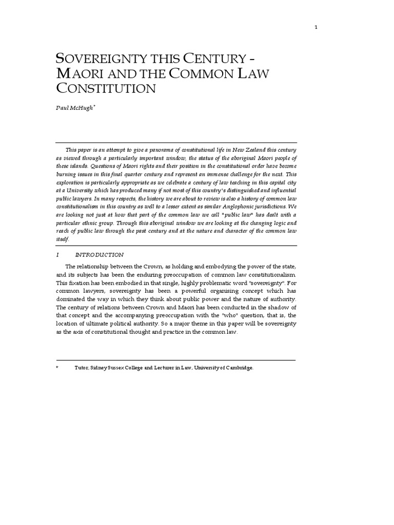 Sovereignty Through the Ages: Tracing the Evolution of Constitutional ...