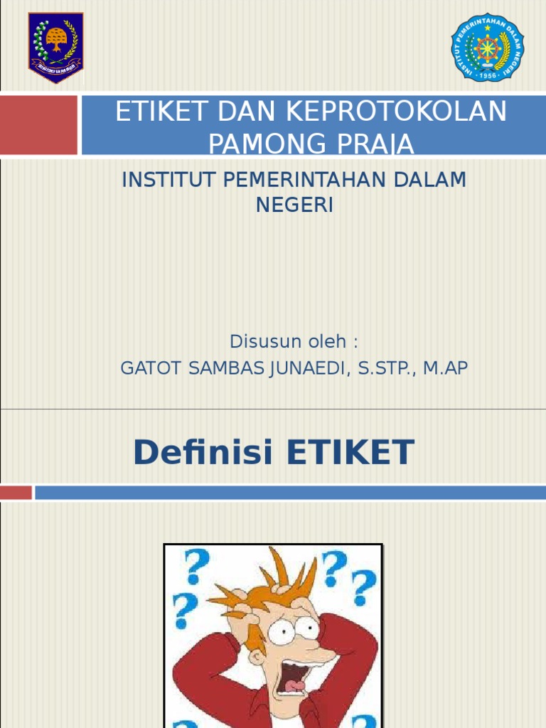 Etiket - Etika - Protokol - Materi Pelatihan | PDF | Karier & Perkembangan | Pengembangan Diri