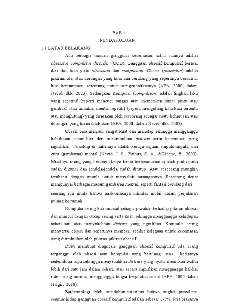 Makalah Ocd | PDF | Pengembangan Diri | Gaya Hidup