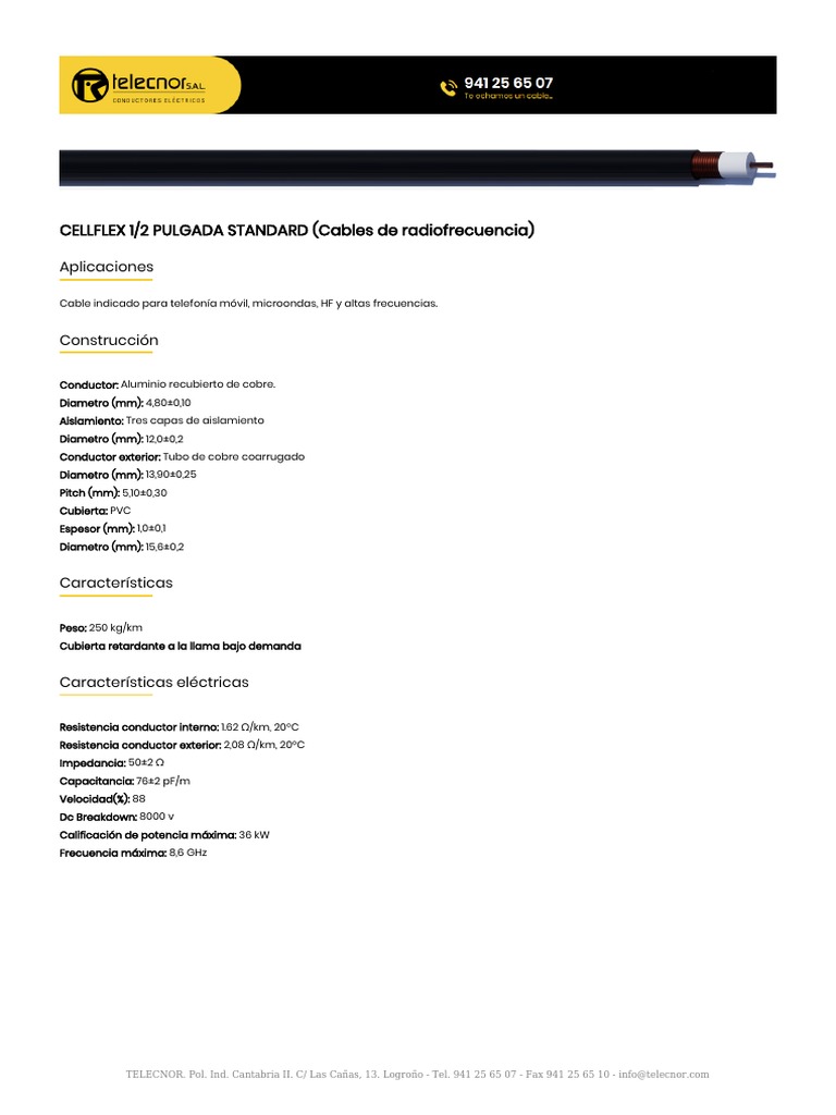 Cellflex 1 - 2 Pulgada Standard PDF | PDF