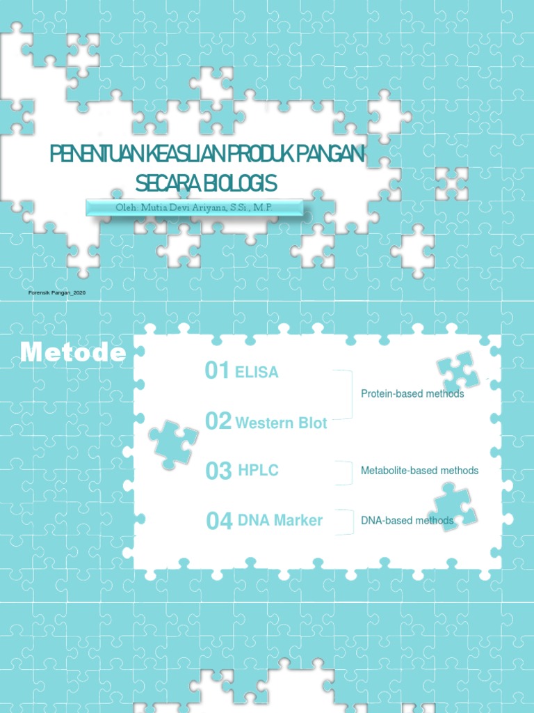 Forensik Pangan - Devi - PertemuanV-compressed | PDF | Sains & Matematika