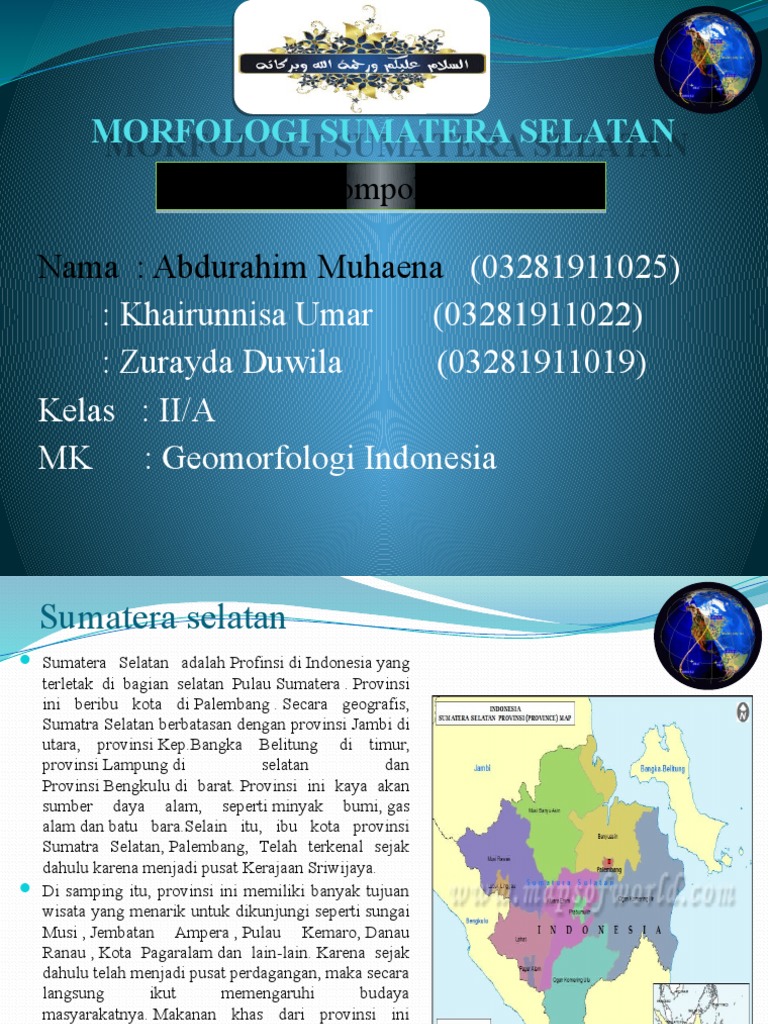 Morfologi Sumatera Selatan | PDF | Ilmu Sosial | Perjalanan