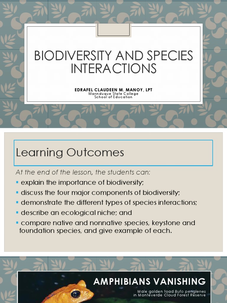 Biodiversity and Species Interactions | PDF | Predation | Biodiversity