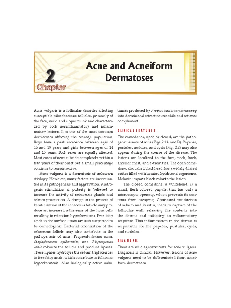 Acne and Acneiform Dermatoses | PDF | Dermatology | Skin
