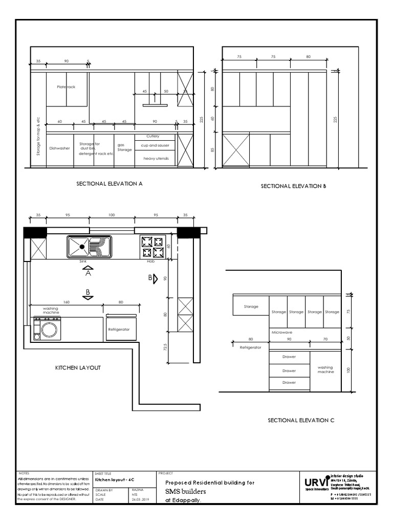 Sectional Elevation A Sectional Elevation B: SMS Builders | PDF ...