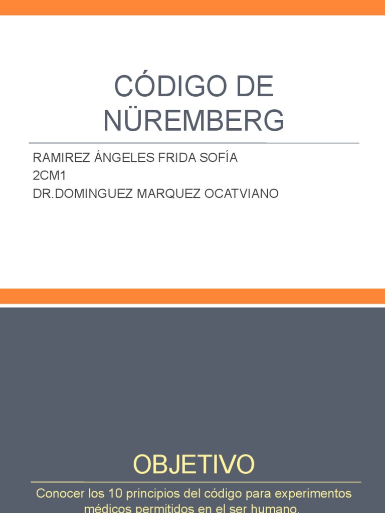 Principios del Código de Nuremberg | PDF | Medicina | Salud y bienestar