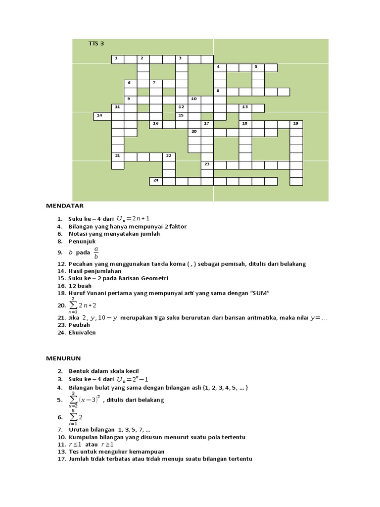 TTS Matematika 8 | PDF
