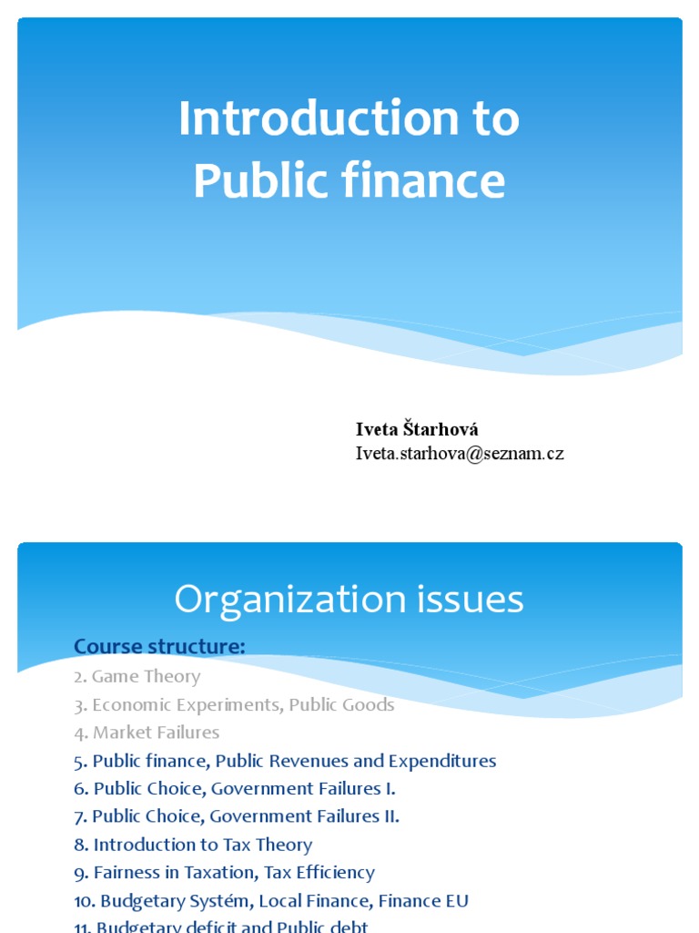 Introduction To Public Finance 14 10 2014 | PDF | Public Finance ...