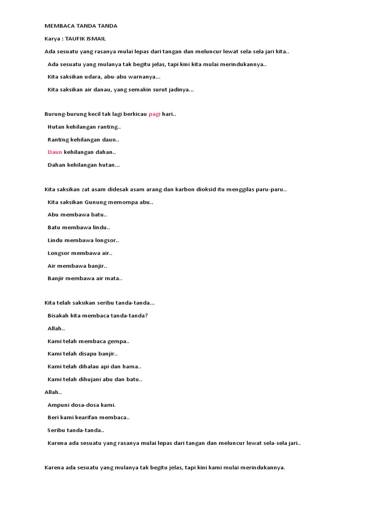 Membaca Tanda Tanda | PDF