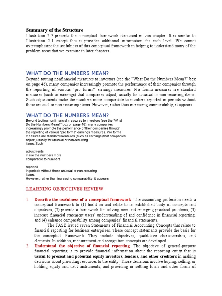Summary of The Structure: What Do The Numbers Mean? | PDF | Financial ...