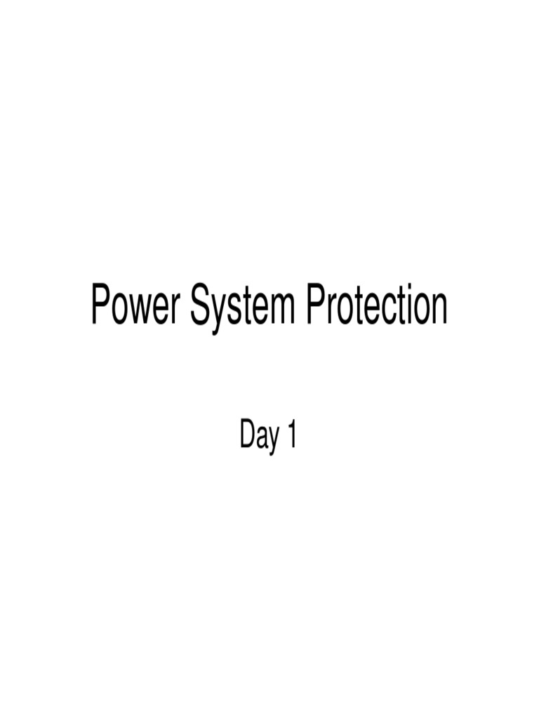 1-Power System Protection | PDF | Relay | Electrical Substation