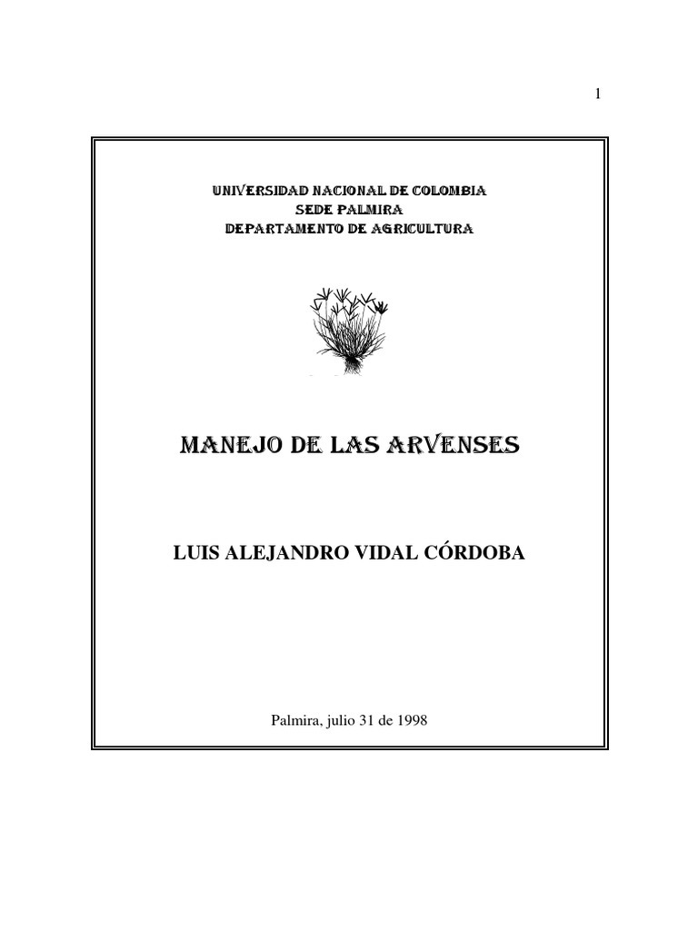 Manejo de Las Arvenses | PDF | Flores | Plaga (organismo)