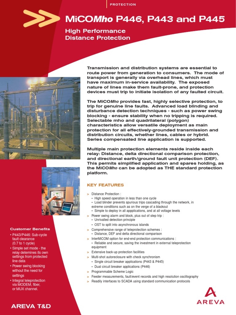 P443-45 1420 PDF | PDF | Relay | Electric Power Transmission