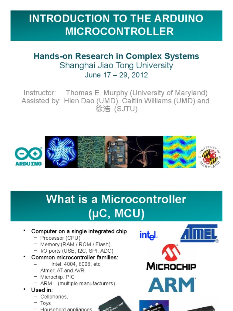 Introduction To The Arduino Microcontroller: Hands-On Research in Complex Systems | PDF ...