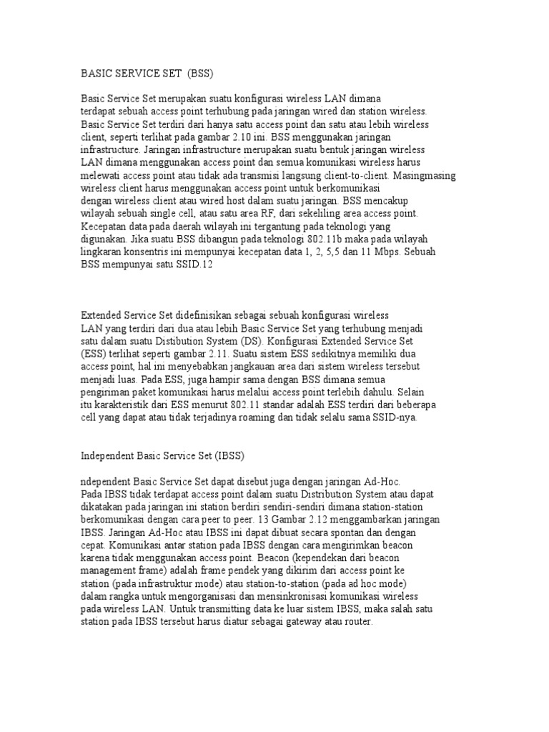 Basic Service Set | PDF