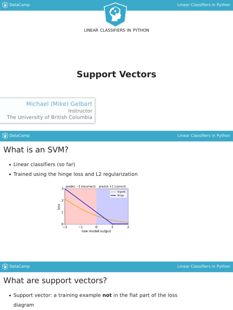 Linear Classifiers In Python Chapter4 Pdf Statistical
