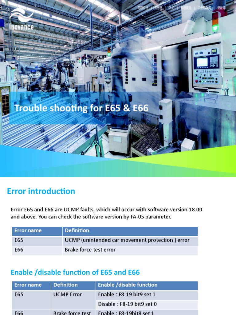 Trouble Shooting For E65&e66 | PDF