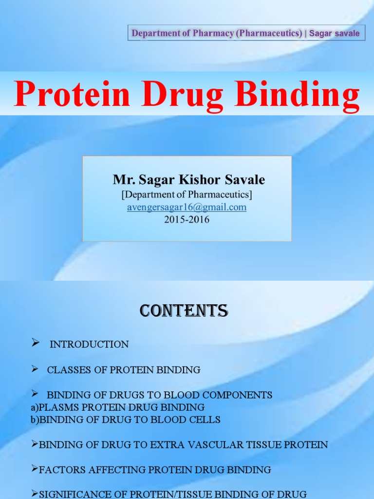 Protein Drug Binding | PDF | Molecular Binding | Lipoprotein