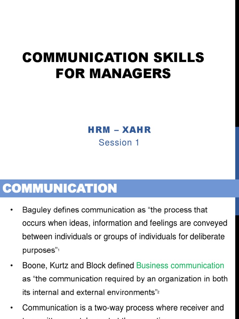 Essential Communication Skills for Managers | PDF | Goal | Communication