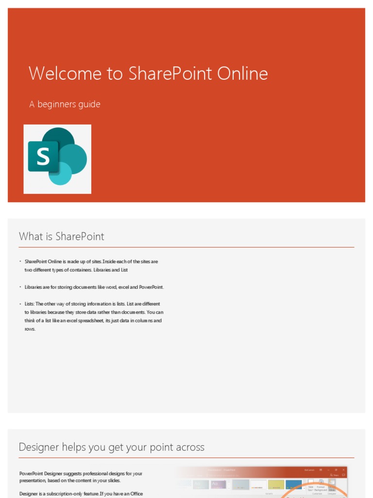 Welcome To SharePoint Online | PDF | Microsoft Power Point | Share Point