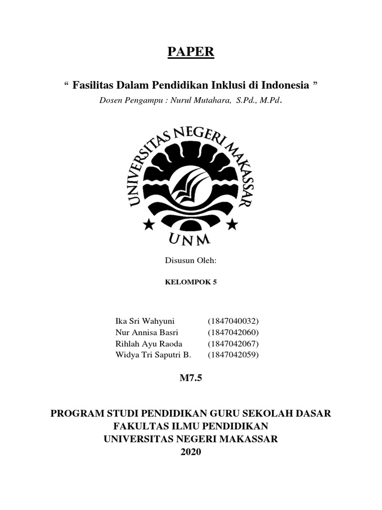 Fasilitas Pend. Inklusi | PDF