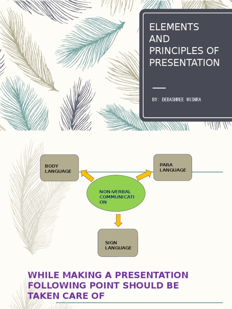Elements and Principles of Presentation | PDF