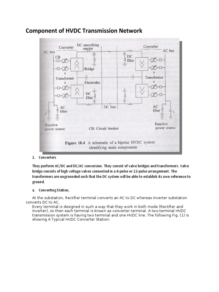 HVDC Transmission System Components | PDF | High Voltage Direct Current ...