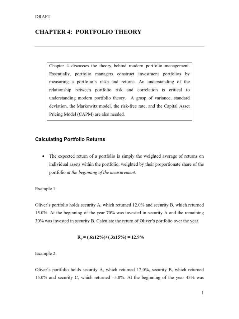 PMT Study Notes Extract | PDF | Capital Asset Pricing Model | Beta ...