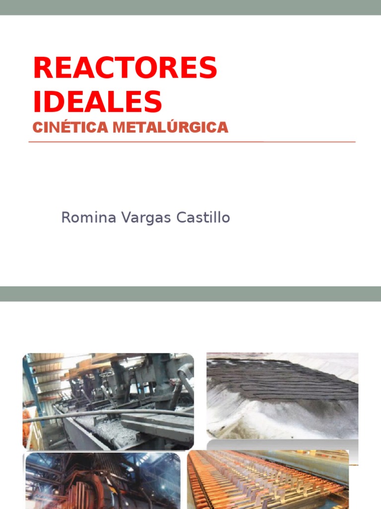 Reactores Ideales | PDF | Reactor Quimico | Cinética química