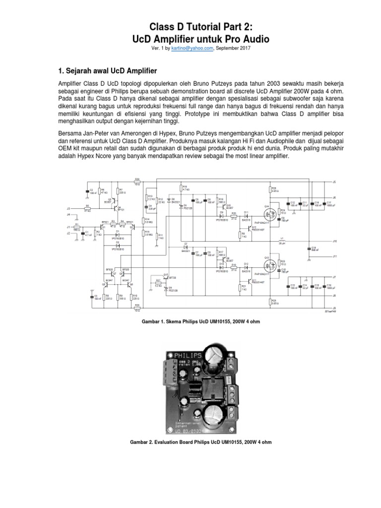 Skema Amplifier UcD Class D Pro Audio | PDF | Sains & Matematika | Komputer