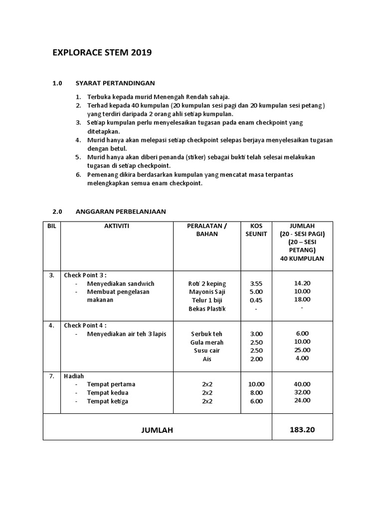 Explorace Stem 2019 Pdf