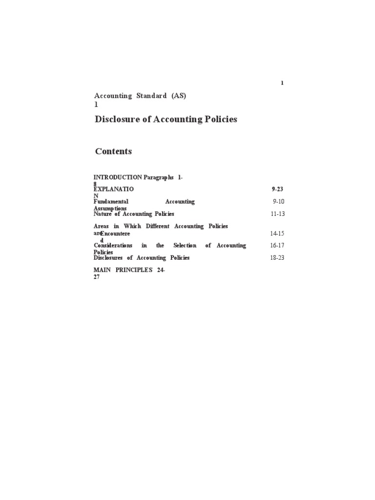 Disclosure of Accounting Policies | PDF | Financial Statement | Going ...