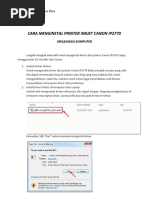 Cara Instal Printer Canon Ip2770 | PDF