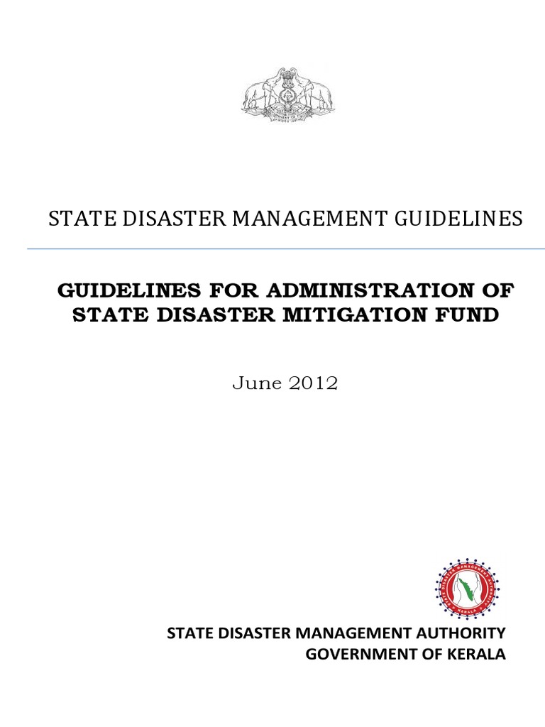 Kerala State Disaster Mitigation Fund Guidelines | PDF | Emergency ...