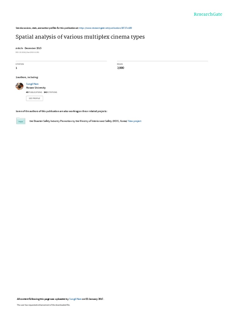 Spatial Analysis of Various Multiplex Cinema Types | PDF | Movie ...
