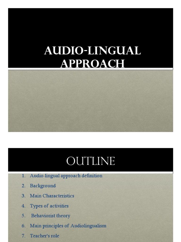 Audiolingual Approach PDF | Download Free PDF | Language Education | Second Language
