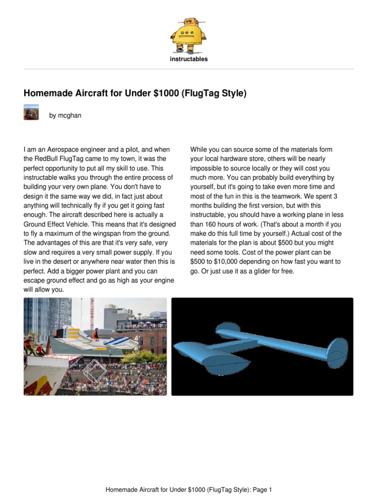 How To Build A Homemade Aircraft For Under 1000 Re PDF | PDF | Adhesive ...