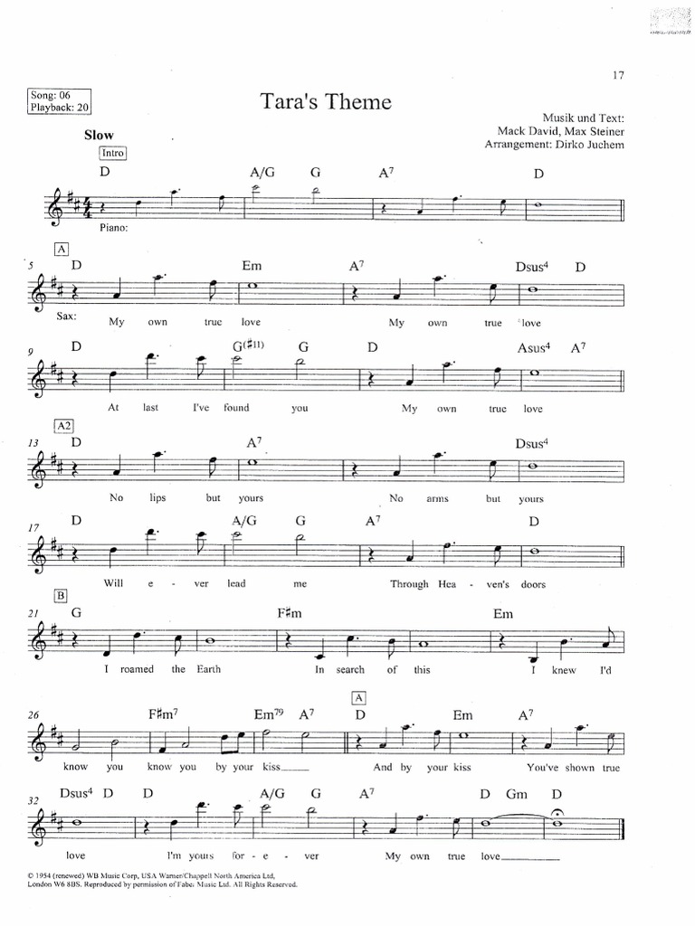 Tara's Theme-Sax Alto | PDF