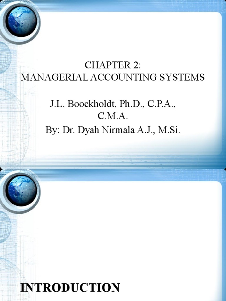 CHAPTER 2 - Managerial Accounting Systems-1 | PDF | Goal | Top Down And ...