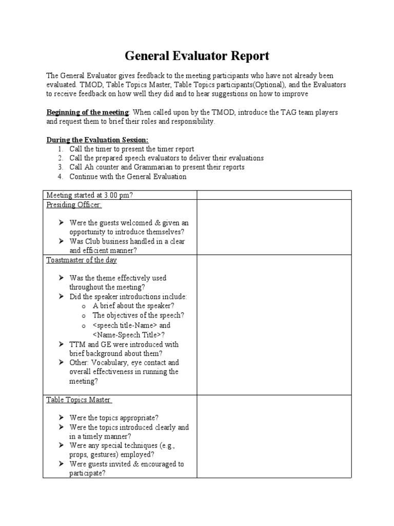 GE Checklist | PDF