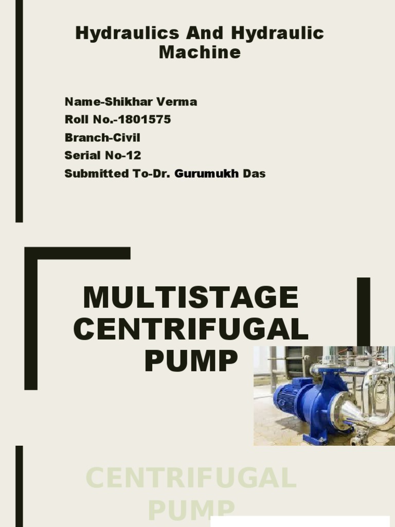 Multistage Centrifugal Pump Overview | PDF