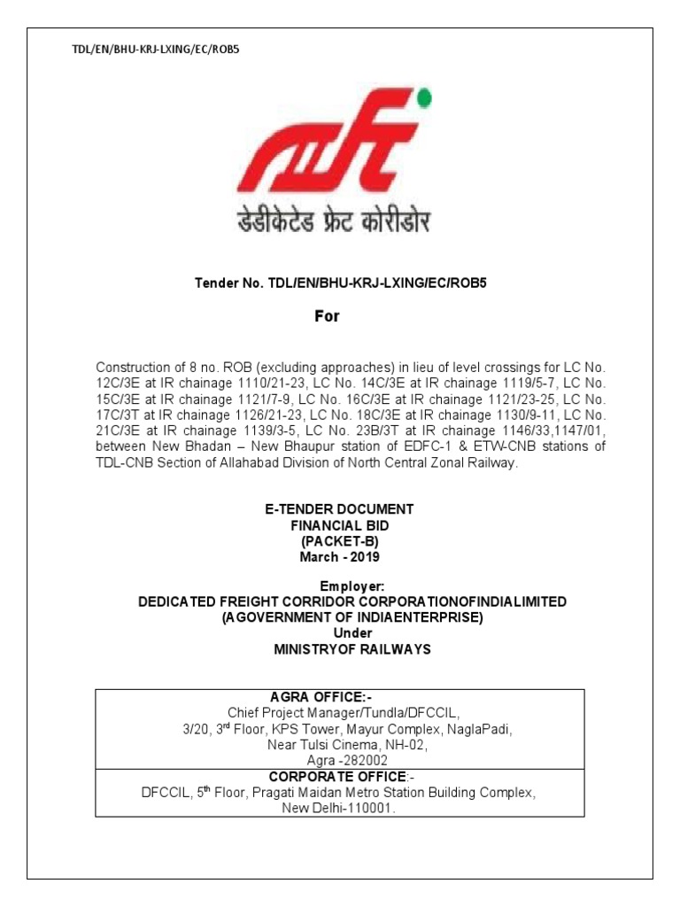 Financial Bid Document | PDF | Deep Foundation | Concrete