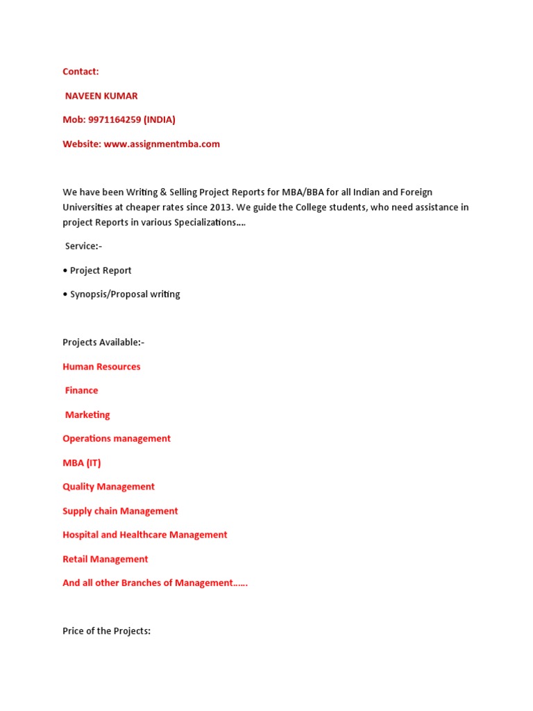 Ad Mba Project Report | PDF