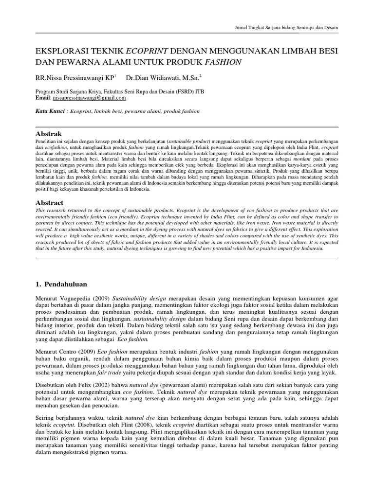 Eksplorasi-Teknik-Ecoprint-Dengan-Menggunakan Limbah Besi PDF | PDF