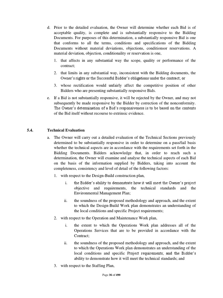 DanapurBIDDOC 26 | PDF | Specification (Technical Standard) | Evaluation