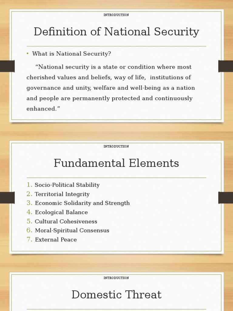 Definition of National Security | PDF