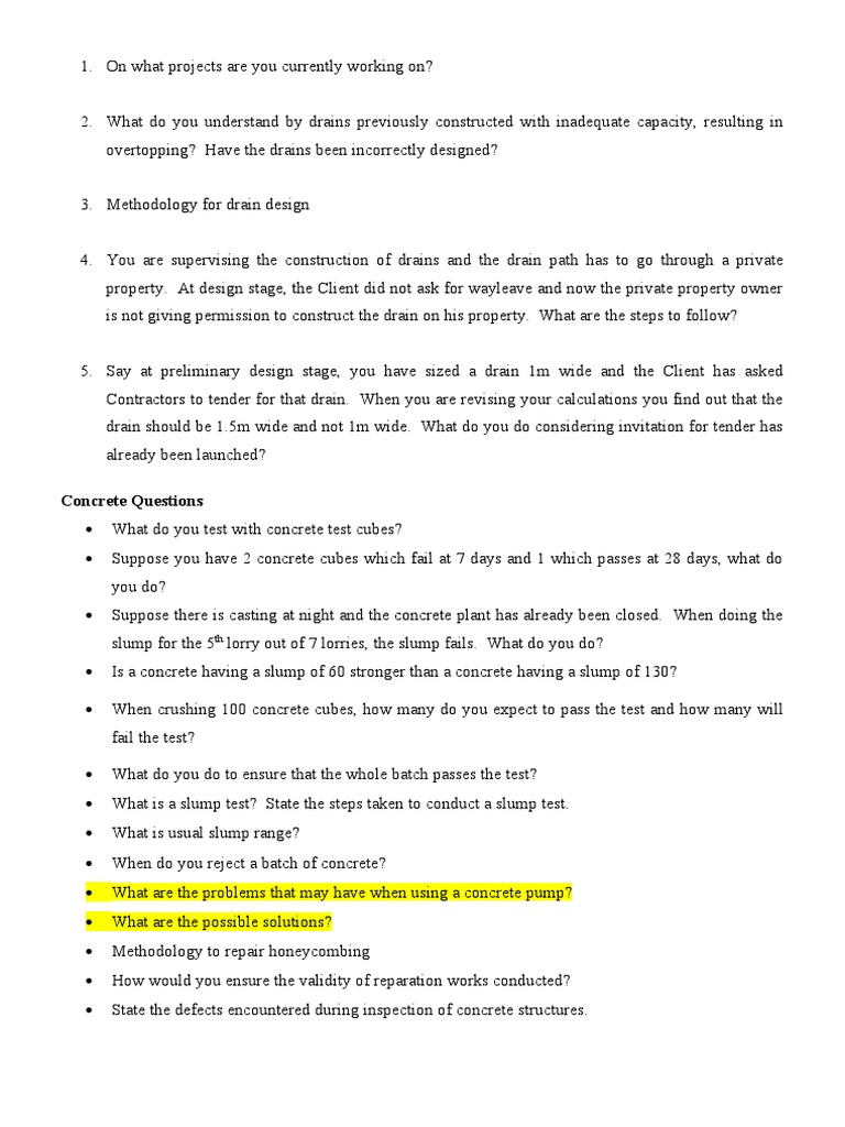 Concrete Questions | PDF | Bending | Beam (Structure)