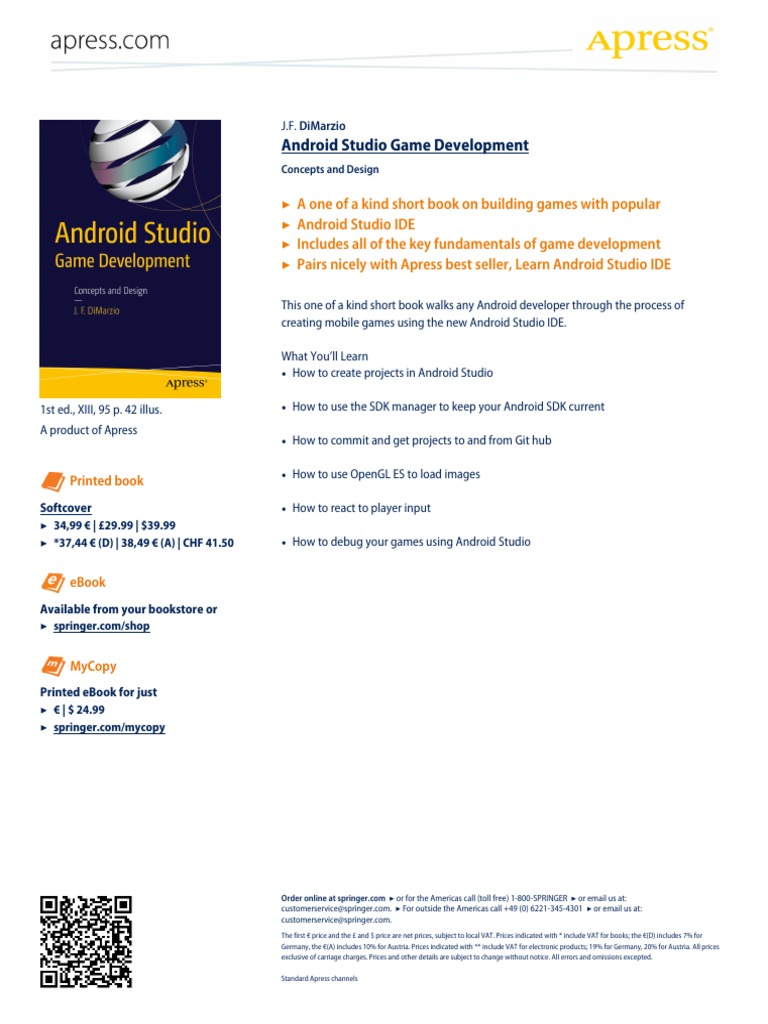 Android Studio Game Development: Printed Book | PDF | Computing | Media
